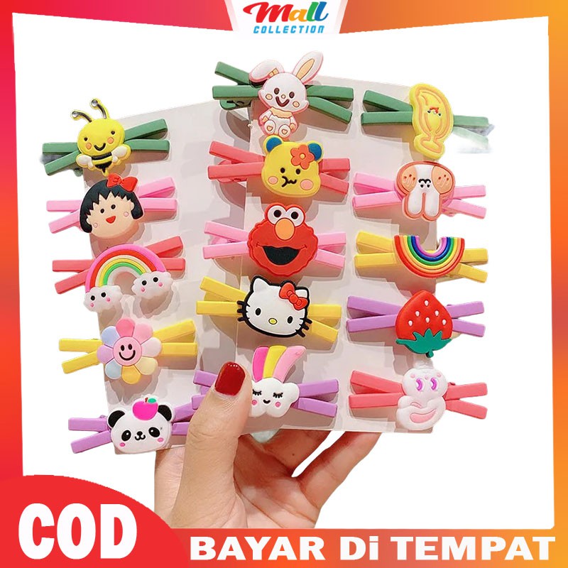 Jual MALL - Jepit Rambut Set 5Pcs Anak Perempuan Karakter Korea Kartun ...