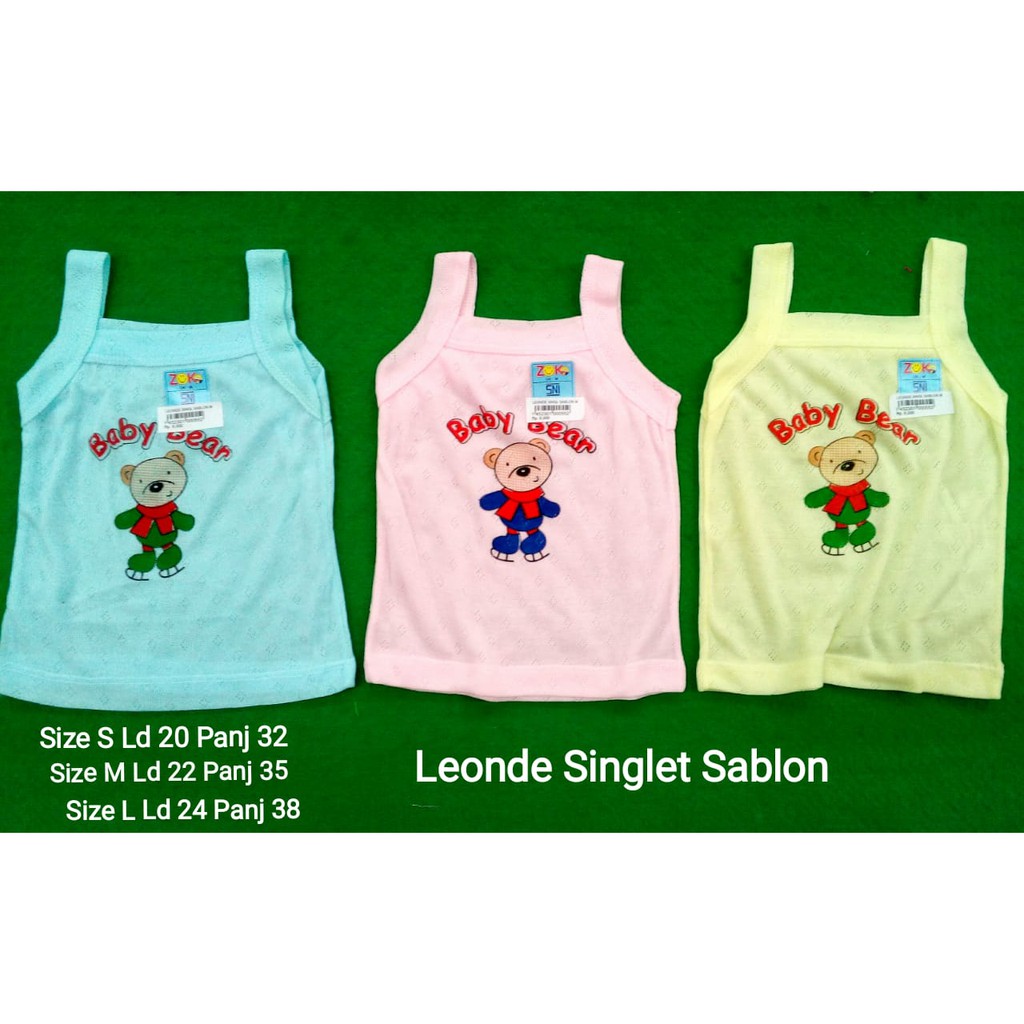 Jual Singlet Zoko tali lebar warna sablon singlet anak singlet bayi ...