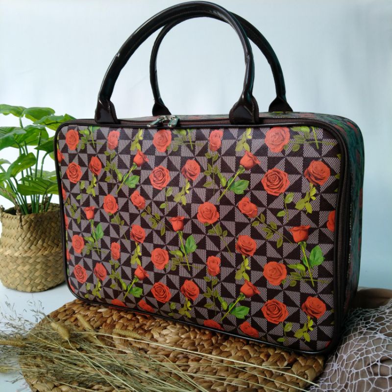 Jual travel bag Red rose | Shopee Indonesia