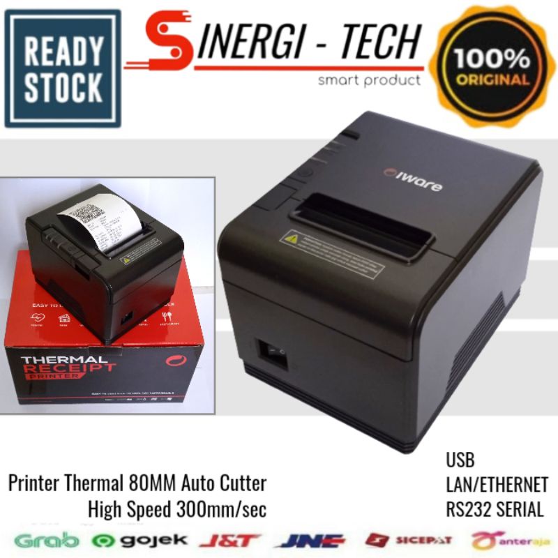 Jual PRINTER THERMAL 80MM AUTOCUTTER IWARE IW-800 HIGH SPEED 300mm/sec ...