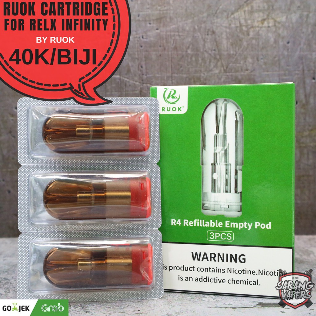 Jual CARTRIDGE RUOK R4 FOR RELX INFINITY HARGA 1 BIJI/INFINITY HARGA ...