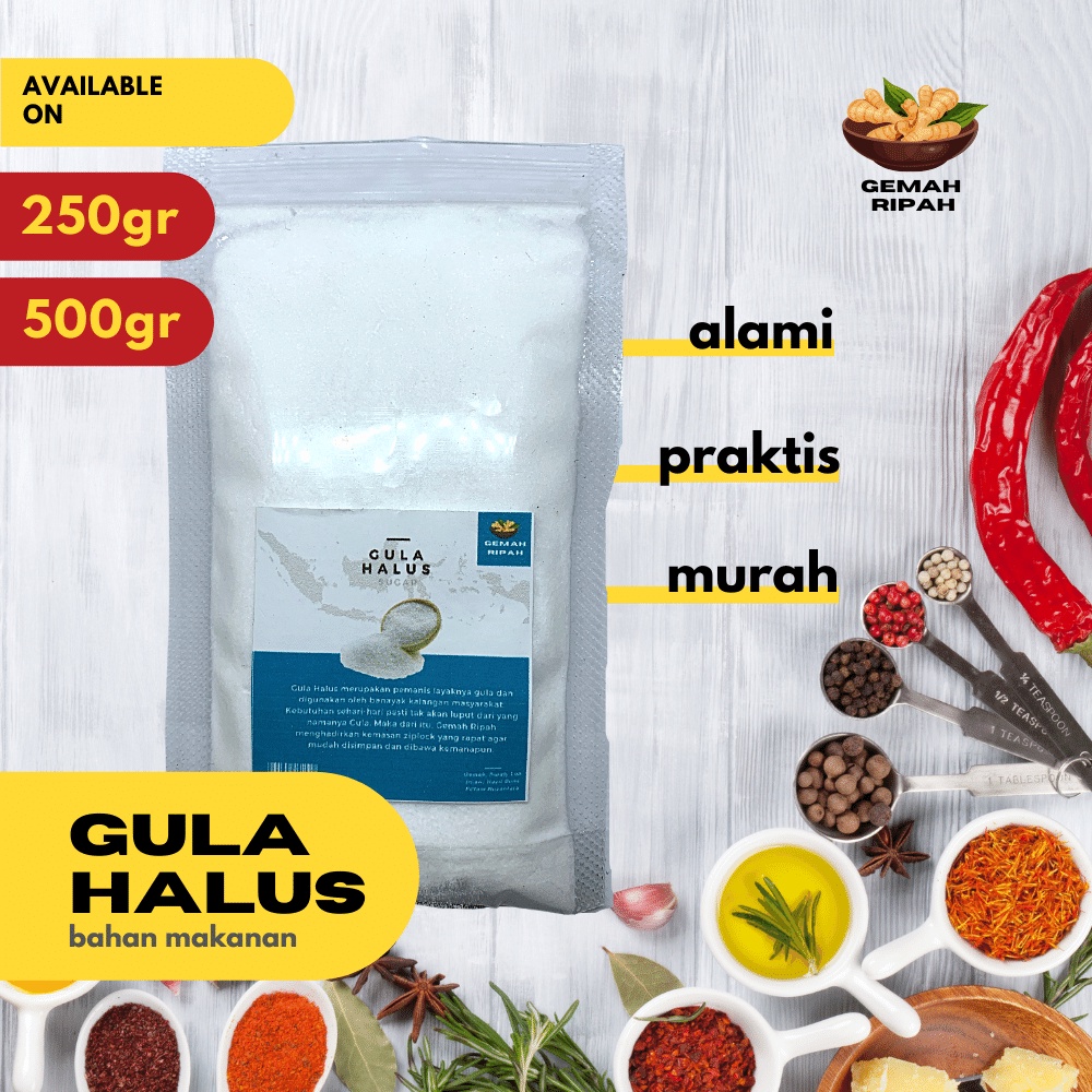 Jual Gula Halus 250gram 500gram 1kg Gula Halus Premium Gula Donat Gula ...