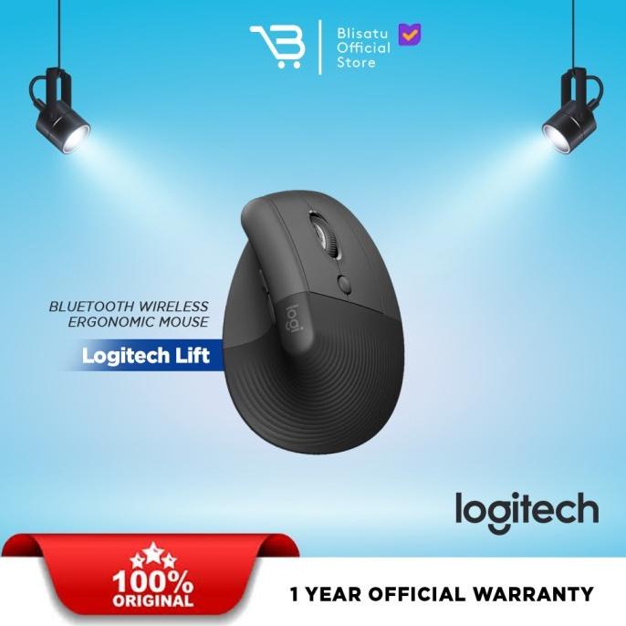 Jual Logitech LIFT Mouse Ergonomic Vertical Wireless Bluetooth Silent ...