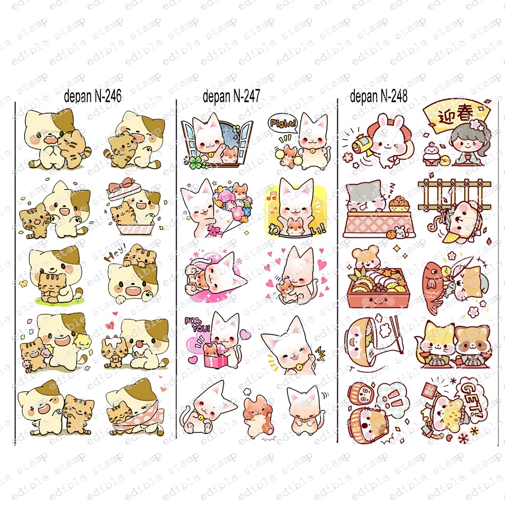 Jual Edible Stamp Stiker Makanan Edible Stiker Edible Image Edible ...