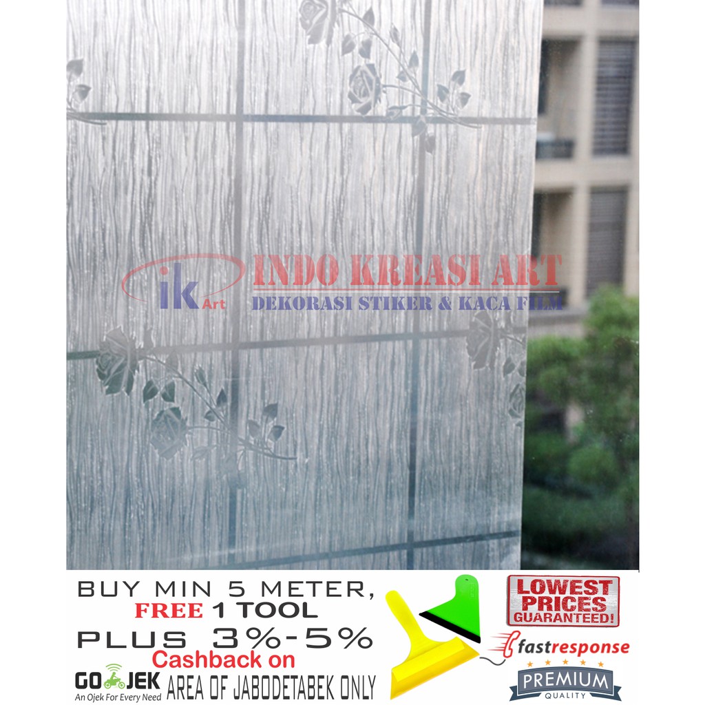 Jual STIKER KACA STICKER KACA MOTIF KOTAK BUNGA 122 KACA FILM MOTIF ...