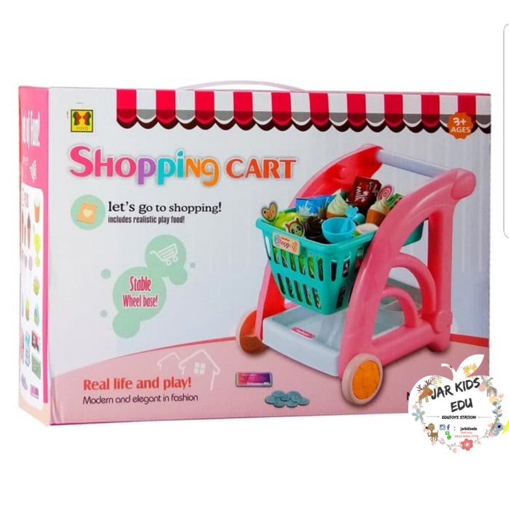 Jual MAINAN ANAK SHOPPING CART SHOPPING TROLLEY TROLI BELANJAAN KADO ...