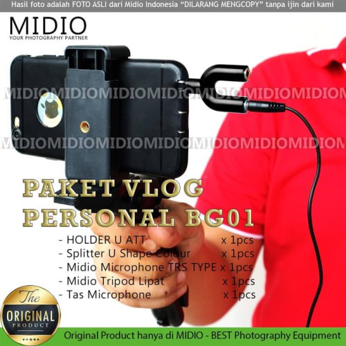 Jual Paket Vlog Midio Personal BG01 Vloger Vlogging dan Livestreaming ...