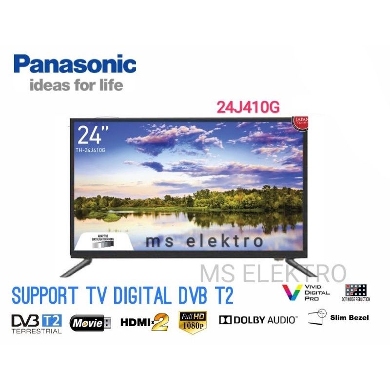 Jual TV LED Panasonic 24 inch Digital DVBT2 support HD usb movie seri ...