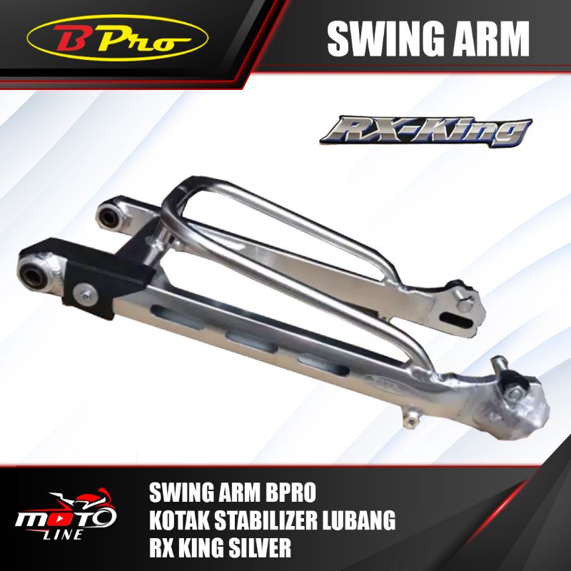 Jual swing arm bpro rx king drag kotak + stabilizer + lubang silver ...