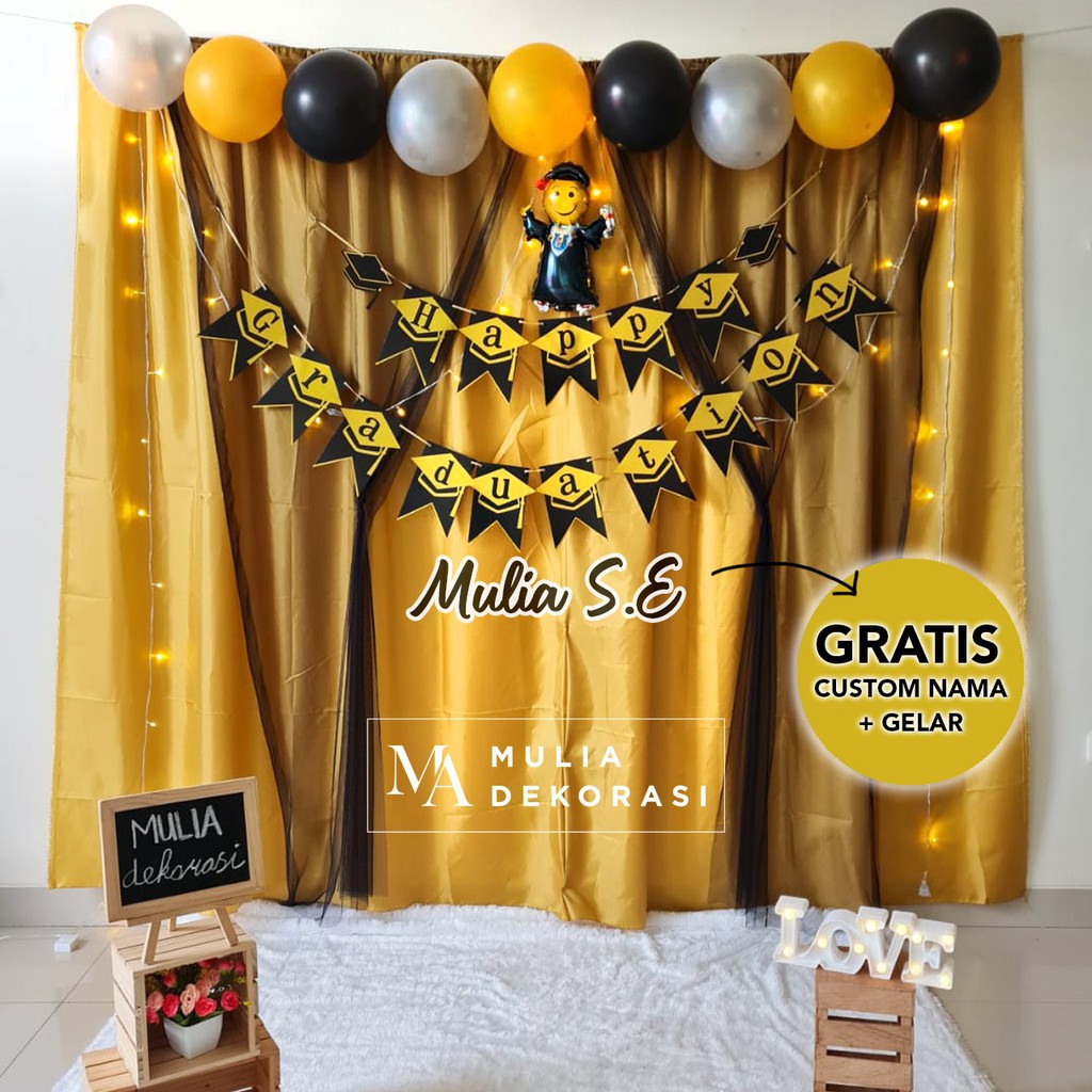Jual Dekorasi Backdrop Wisuda Kelulusan Background Bekdrop DIY Paket ...