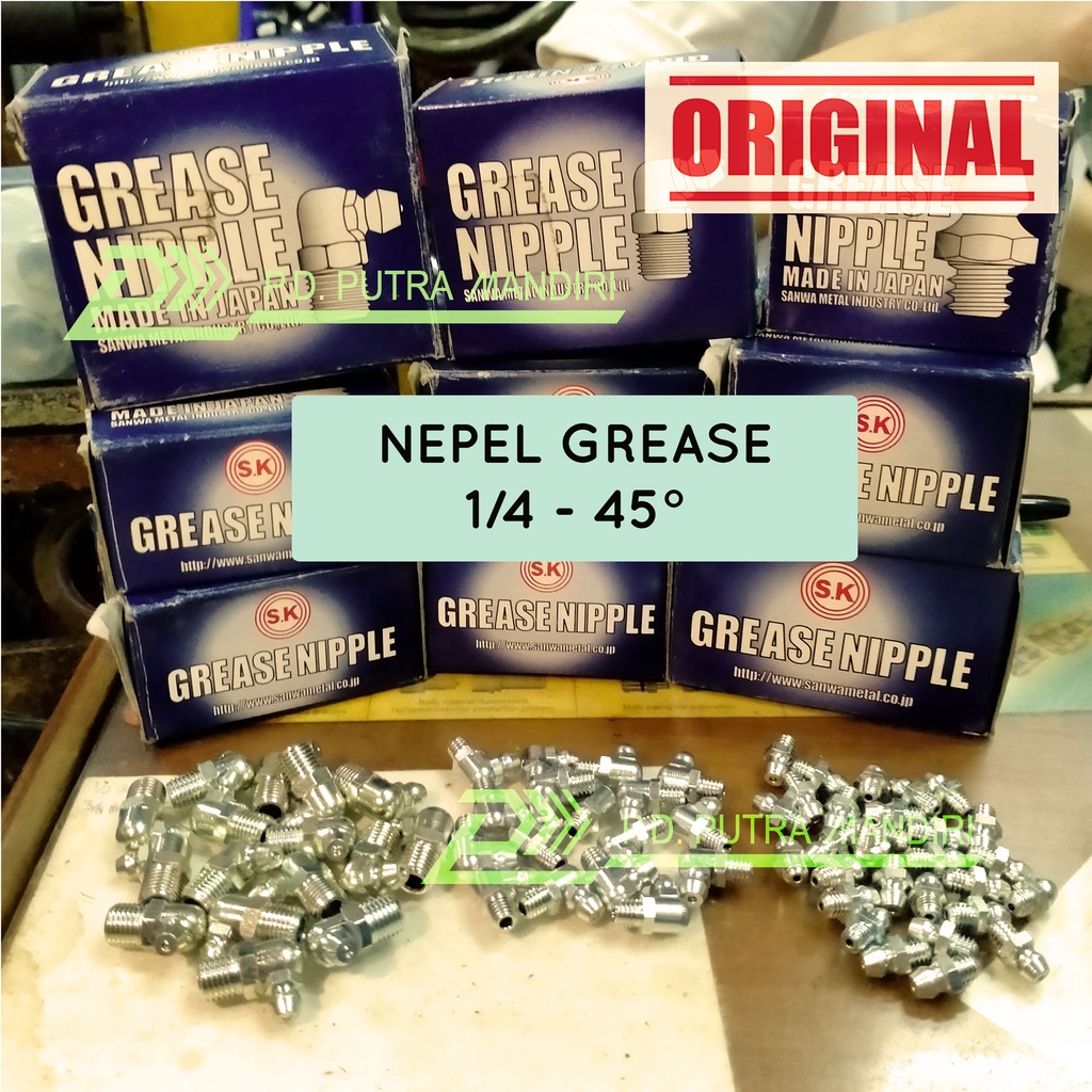Jual Nepel Grease 1/4 45 DERAJAT / JAPAN - Grease Nipple | Shopee Indonesia