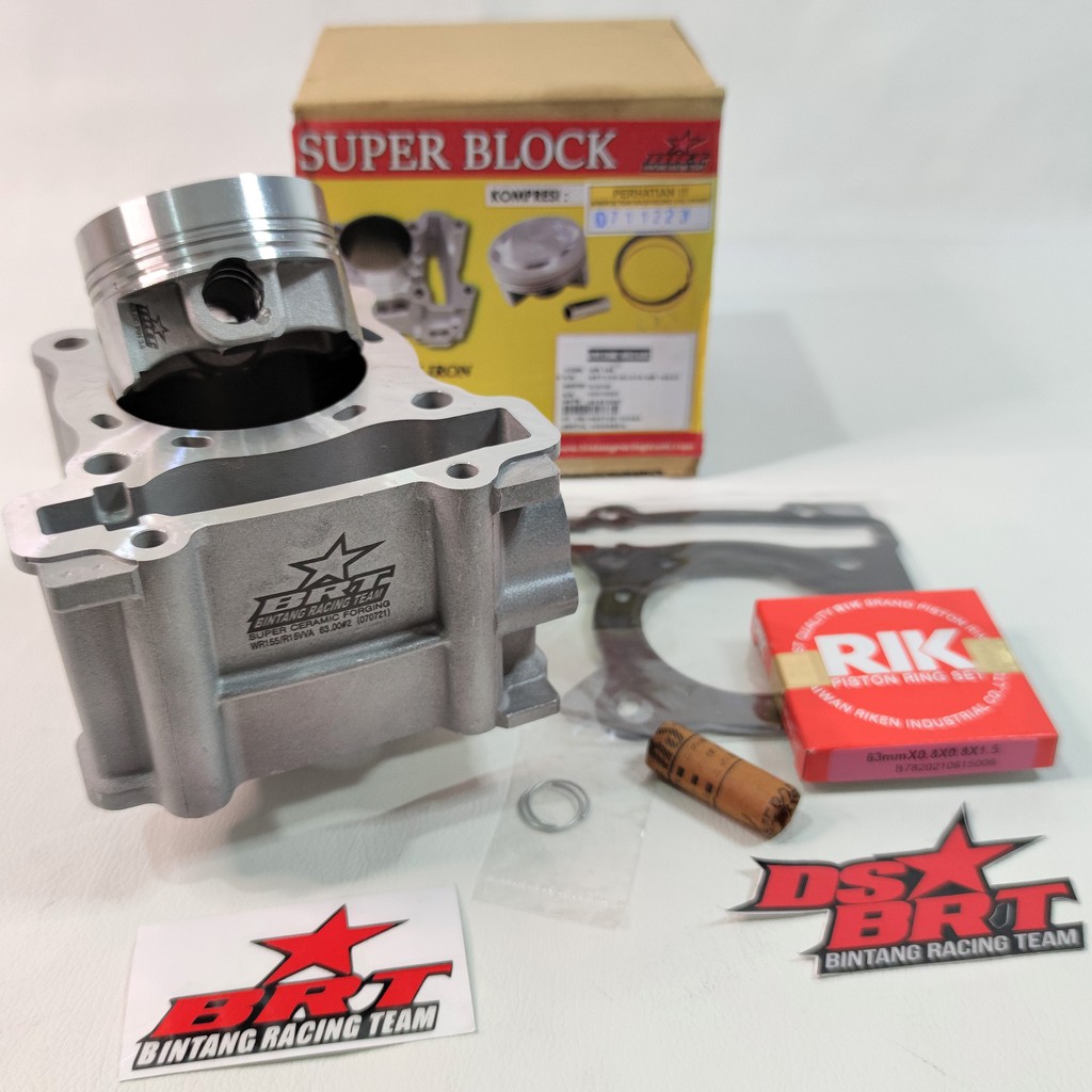 Jual Blok BRT Bore Up Ceramic Keramik 63 mm NMAX WR AEROX LEXI VIXION R15 VVA XSR MT15 | Shopee ...