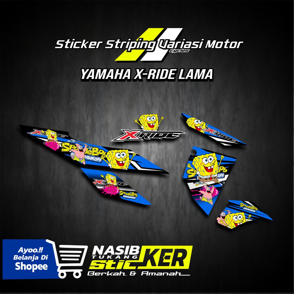 Jual STRIPING MOTOR YAMAHA X RIDE STICKER STIKER VARIASI YAMAHA XRIDE ...