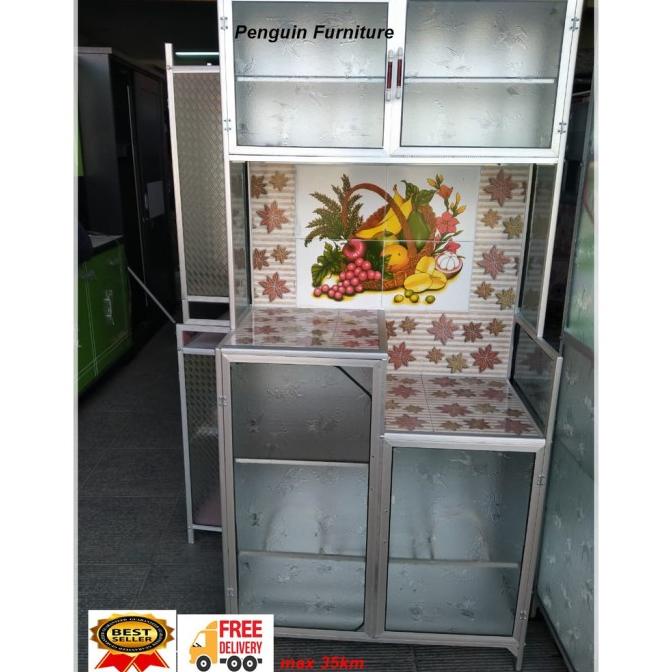 Jual LEMARI RAK PIRING 2 PINTU ALUMINIUM DV254635AE | Shopee Indonesia