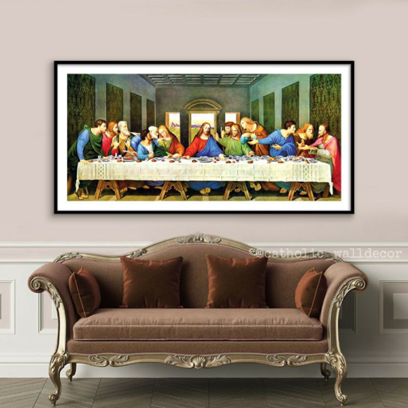 Jual Poster rohani hiasan dinding Kristen Katolik gambar Perjamuan ...