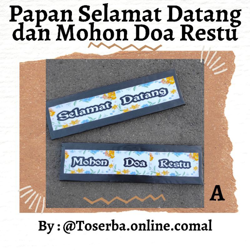 Jual Papan Selamat datang dan Mohon Doa restu | Shopee Indonesia