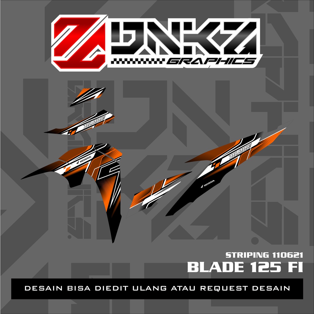Jual Stiker Blade 125 FI Decal Striping Blade 125 FI Premium Racing ...