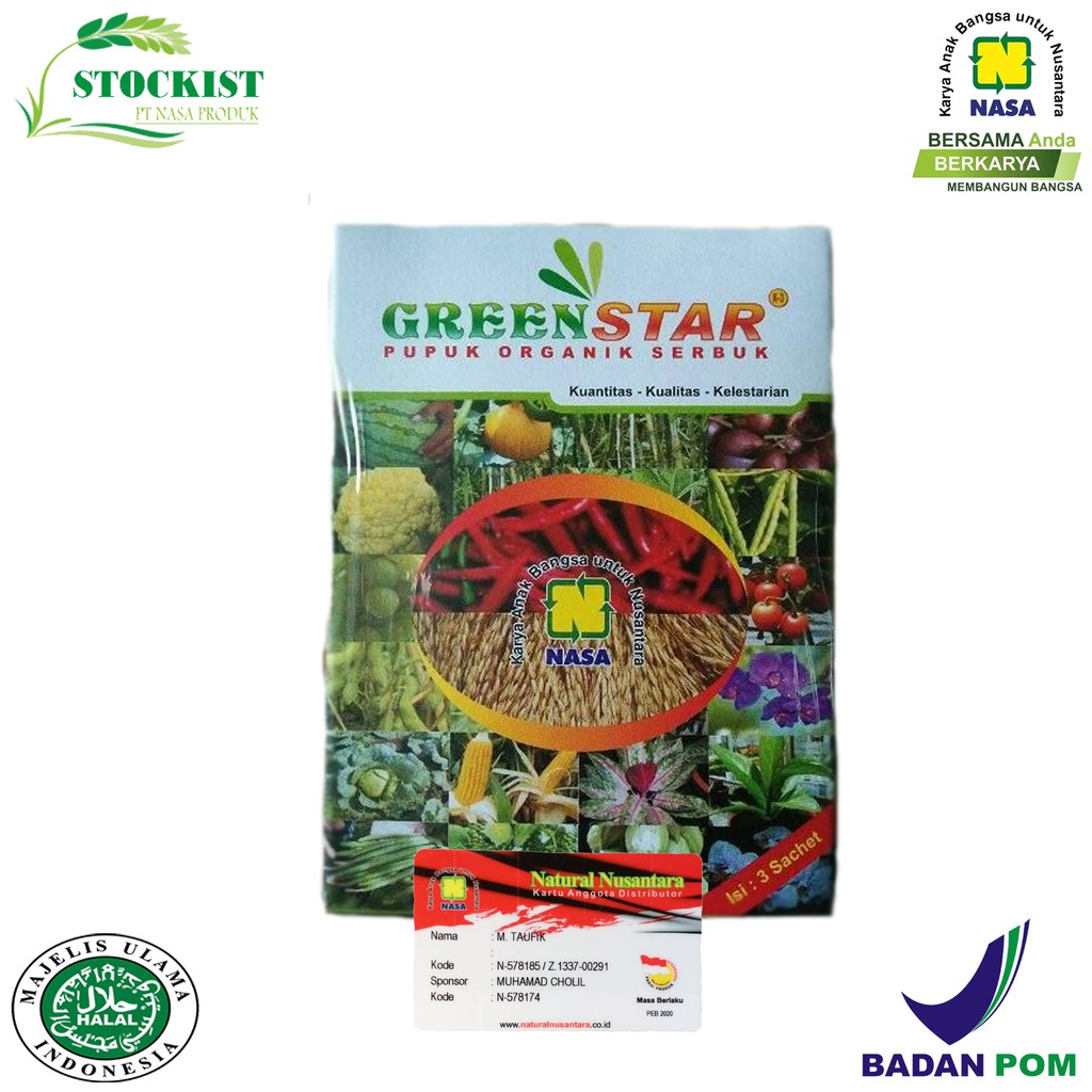 Jual GREENSTAR Nasa Pupuk Semua Jenis Tanaman / Stockist Pt Nasa Produk ...
