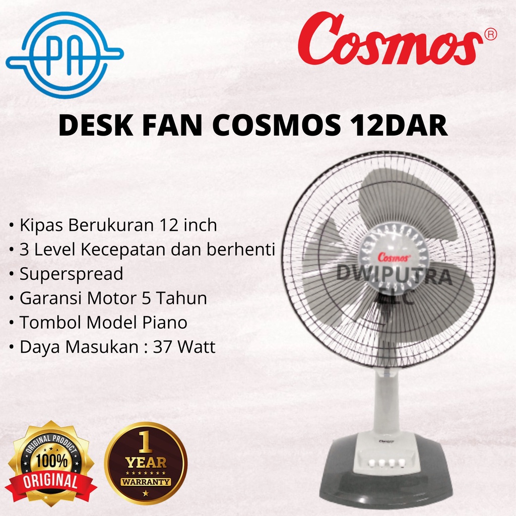 Jual KIPAS ANGIN MEJA COSMOS DESK FAN COSMOS 12DAR 12 DAR | Shopee ...