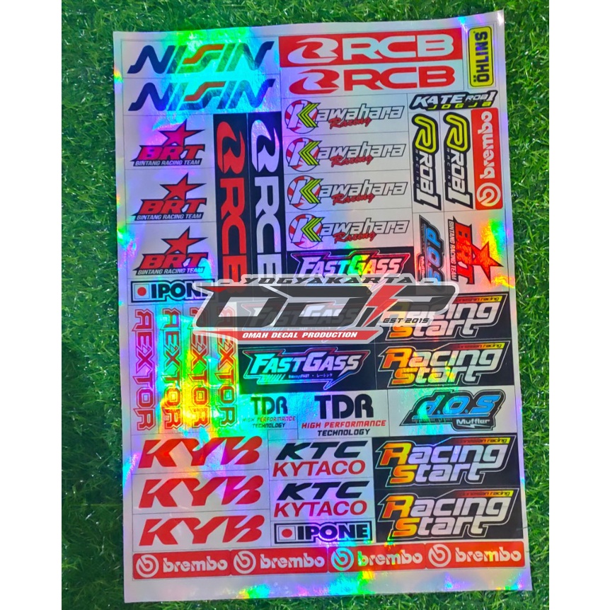 Jual aksesoris sticker pack racing logo rcb RACING BOY FASTGASS OHLINS ...