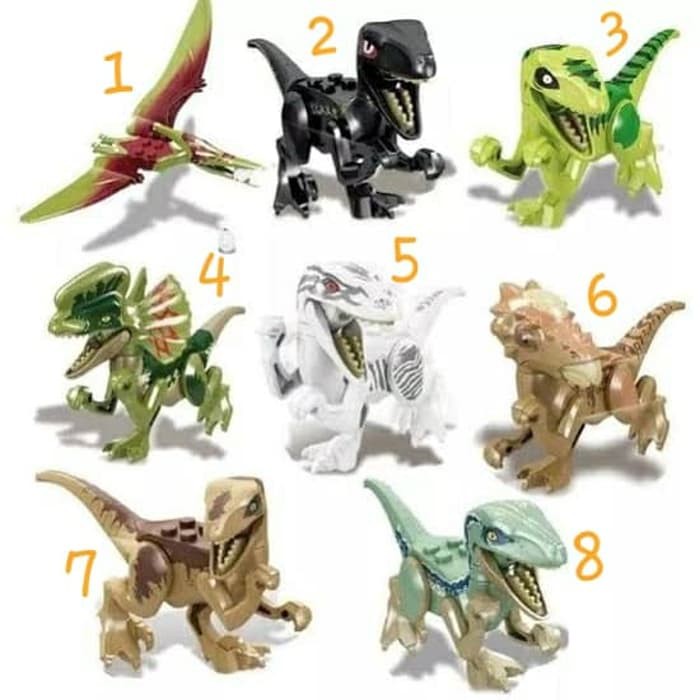 Jual DE LEGO BRICK DINO DINOSAURUS JURASIC WORLD RAPTOR TREX ...