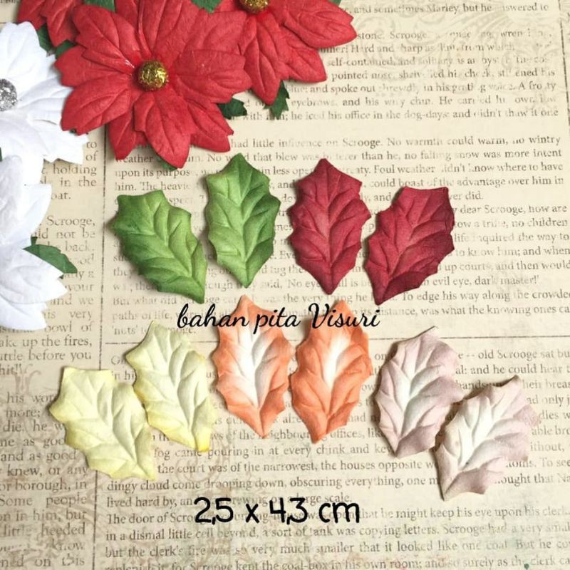 Jual Daun Kertas Natal ( per set isi 10 lembar seperti di gambar ...