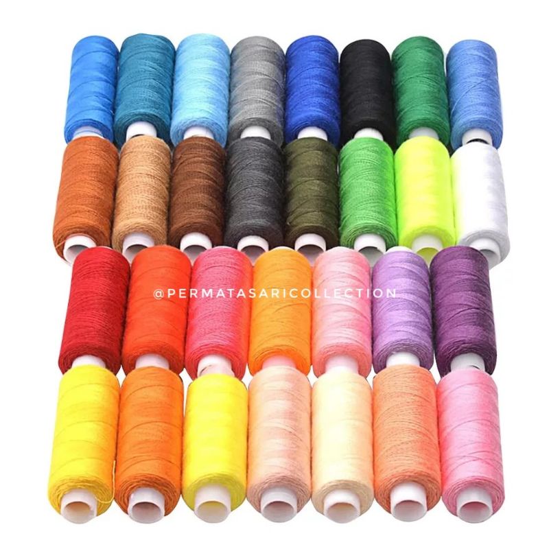 Jual Benang Jahit Butterfly Halus Elastis Sintetis Spun Polyster Warna ...