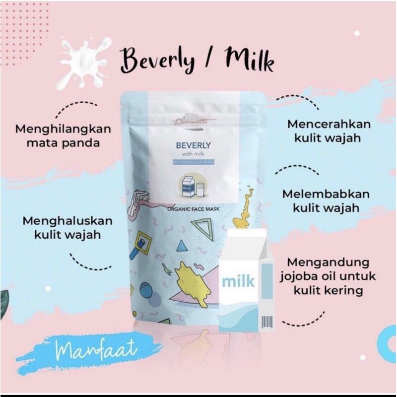 Jual Masker Pinkroulette Beverly/milk | Shopee Indonesia