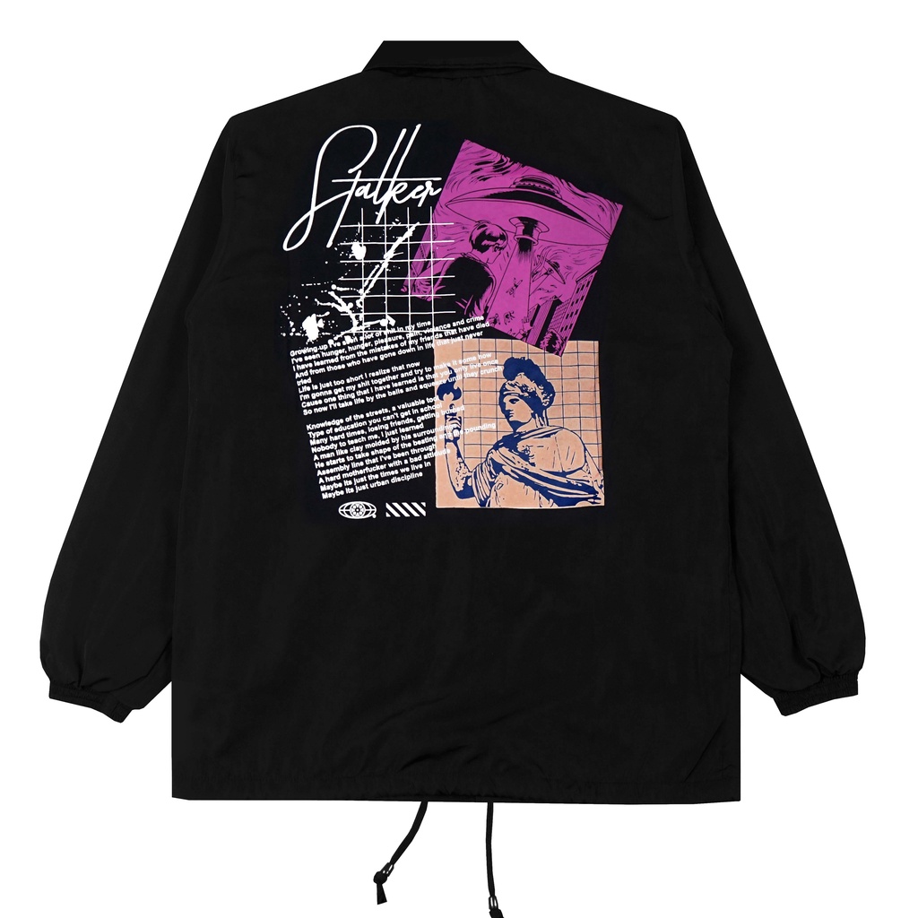 Jual Stalker Jacket Coach - Growing Up Hitam | Shopee Indonesia