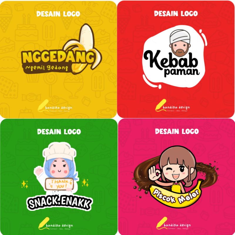 Jual Jasa Desain Logo Kamu tema usaha makanan/logo olshop/logo makanan ...