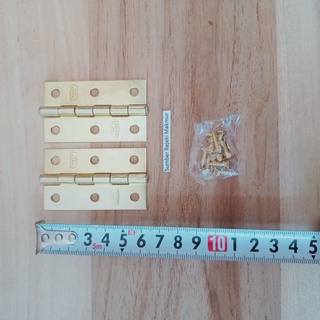 Jual Engsel Tipis Kuningan 2,5" + sekrup (1 set / 2 pcs) Panjang Engsel ...