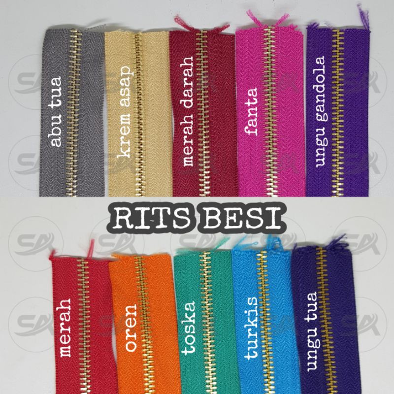 Jual RESLETING RITS BESI ZIPPER METAL | SLETING GIGI BESI (ECER METER ...