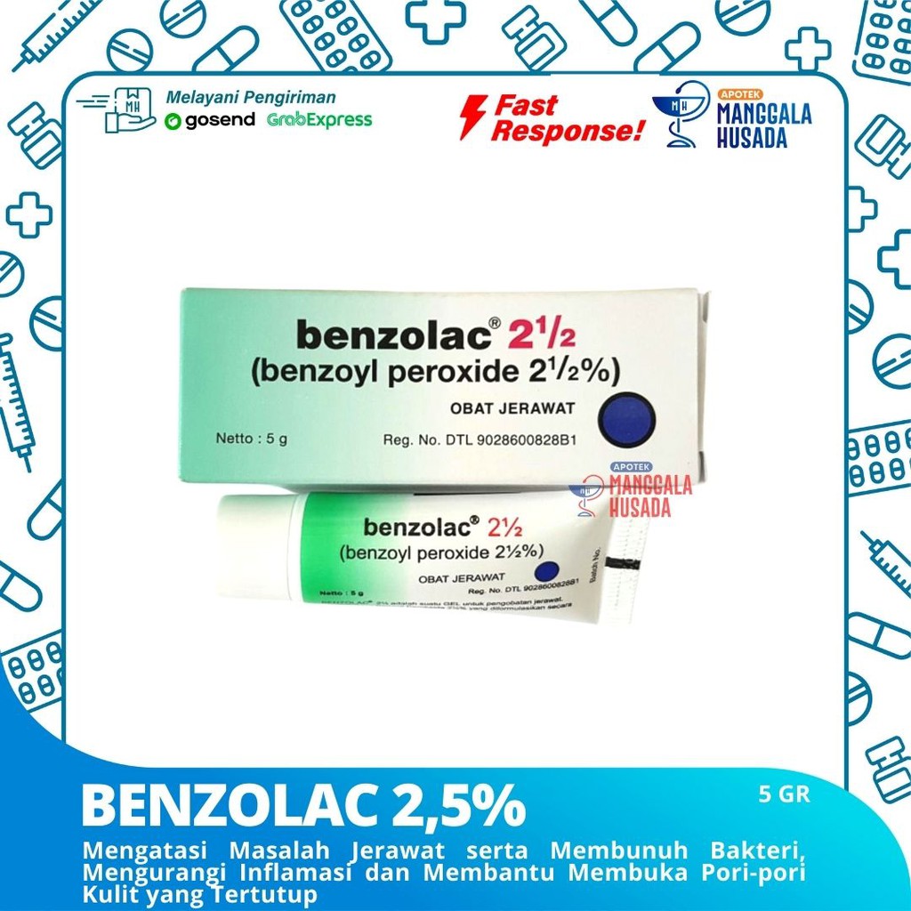Jual BENZOLAC 2,5% GEL @ 5 GR | Shopee Indonesia