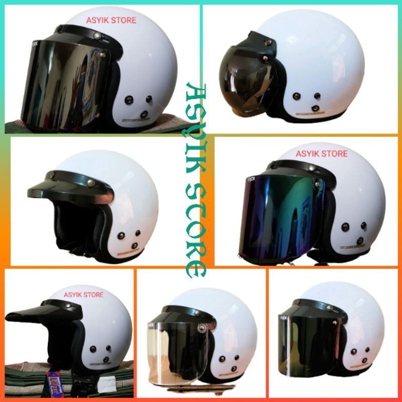 Jual HELM BOGO WARNA PUTIH ORIGINAL STANDAR SNI | Shopee Indonesia
