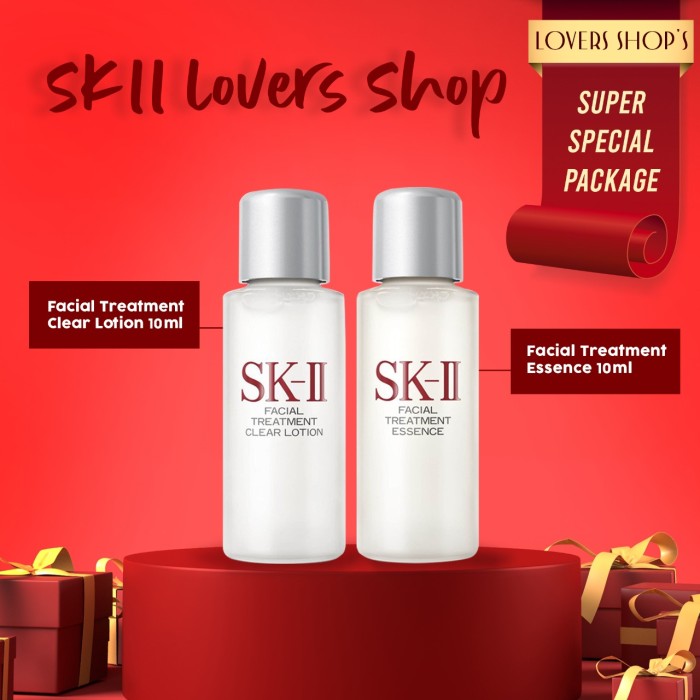 Jual SK-II/SK2/SKII/SK II FACIAL TREATMENT ESSENCE + CLEAR LOTION (BASIC) | Shopee Indonesia