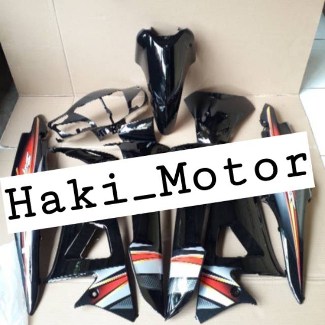 Jual FULL BODY ALUS SUPRA FIT NEW HITAM+STRIPING | Shopee Indonesia