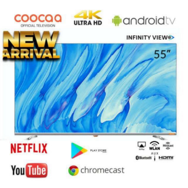 Jual COOCAA LED SMART TV 55 inch 55S6G ANDROID 9.0 UHD 4K DOLBY VISION ...