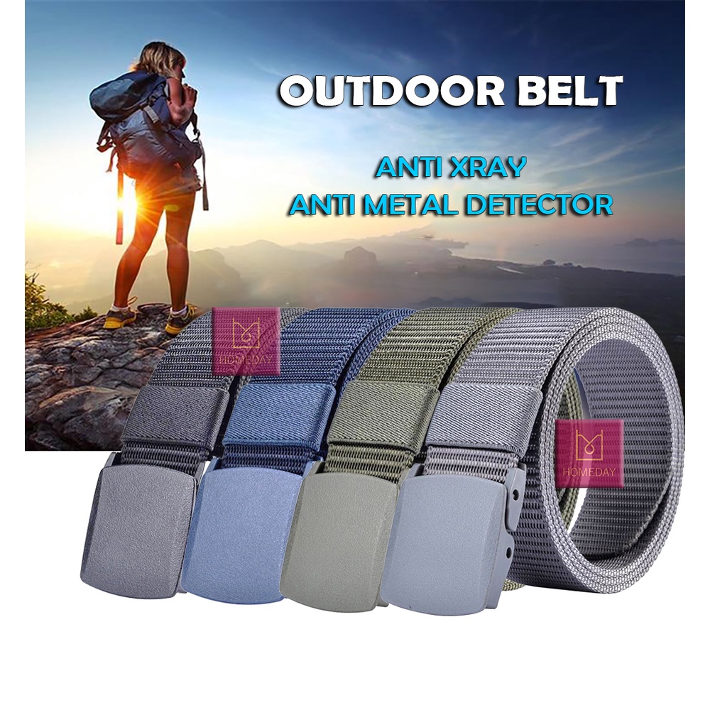 Jual Ikat Pinggang Tactical Anti Xray Anti Metal Detector Sabuk Outdoor Pria Wanita Nylon ...