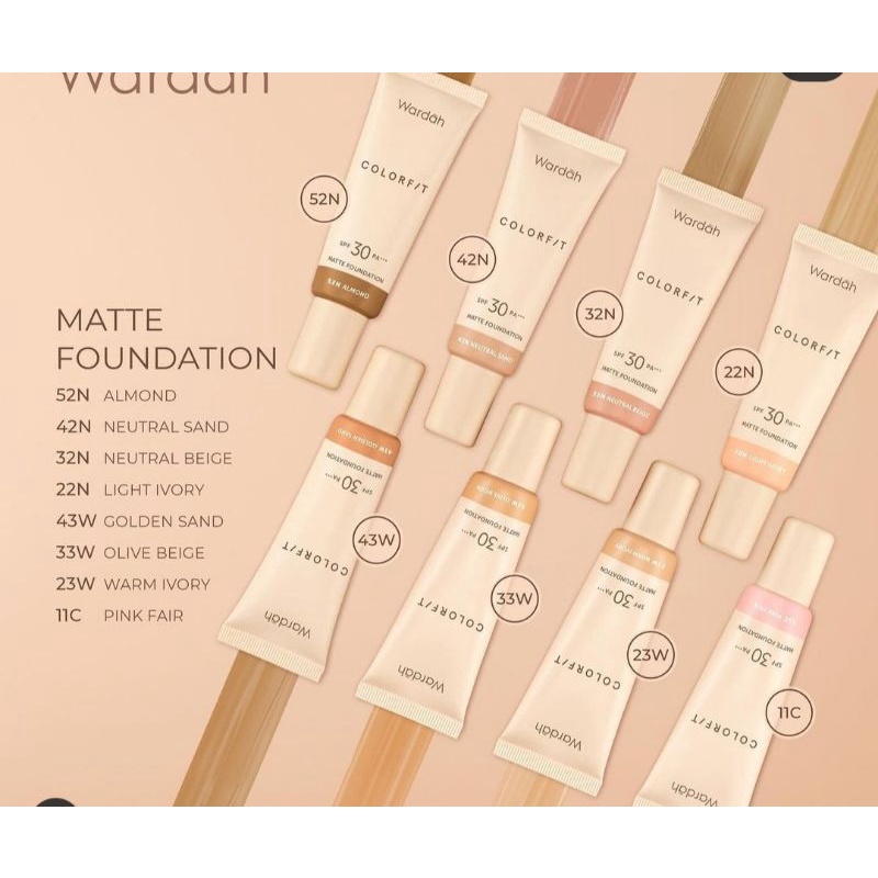Jual Wardah Colorfit Matte Foundation Spf 30 PA +++ 25ML | Shopee Indonesia