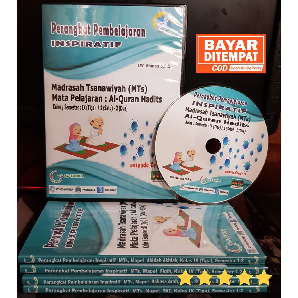 Jual CD RPP 1 Lembar MTs Kelas 9 - IX Mapel BAHASA ARAB Revisi Terbaru ...