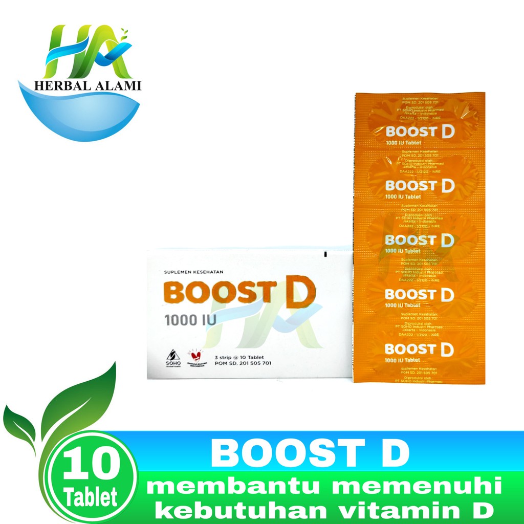 Jual Boost D 1000 IU PERSETRIP - Vitamin D isi 10 Tablet | Shopee Indonesia