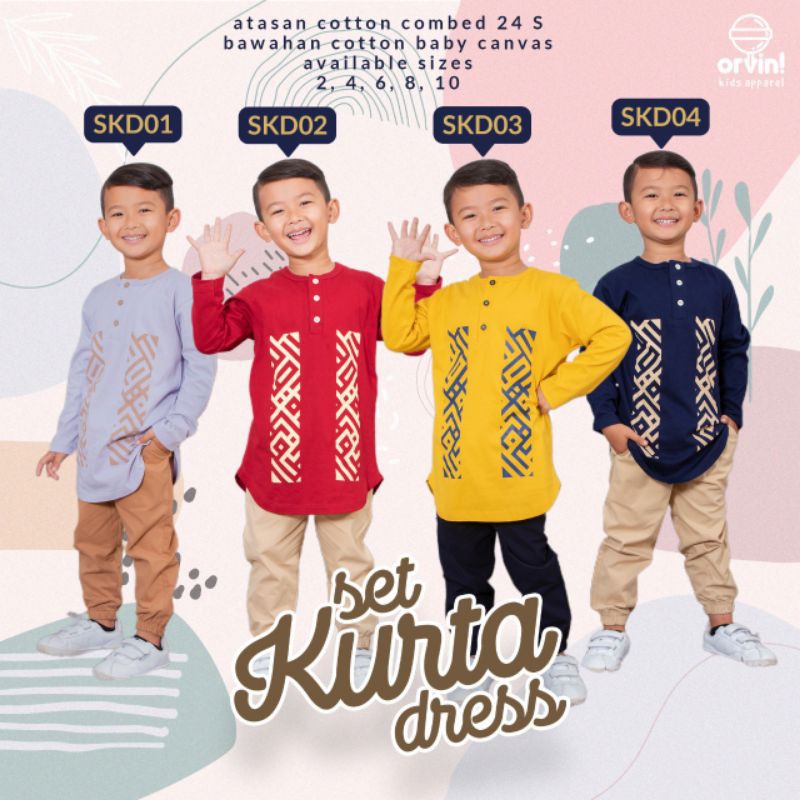 Jual Orvin Kids Apparel Set Kurta Cakep Size 2-10 Tahun | Shopee Indonesia