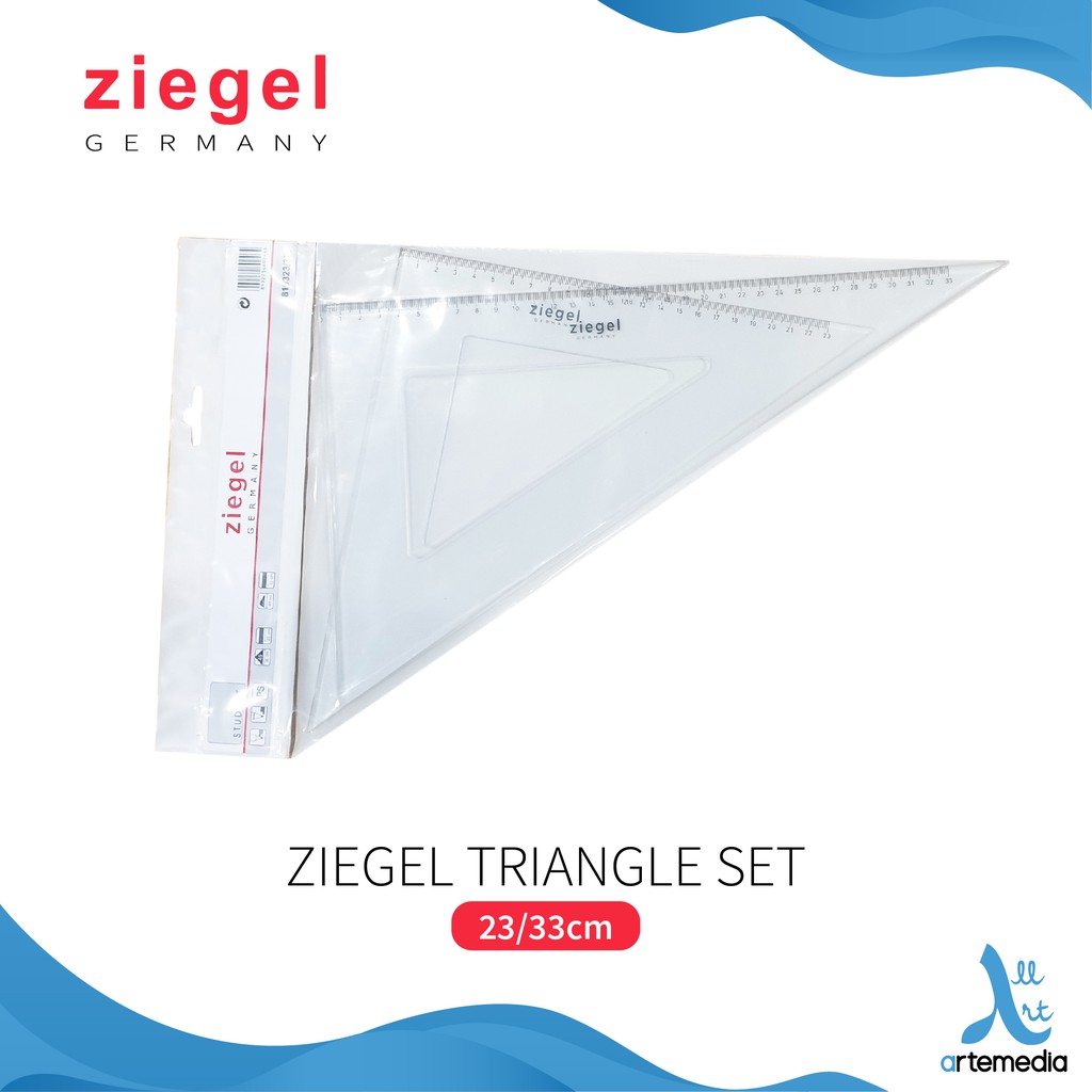 Jual Ziegel 23/33cm Triangle Ruler Set | Shopee Indonesia
