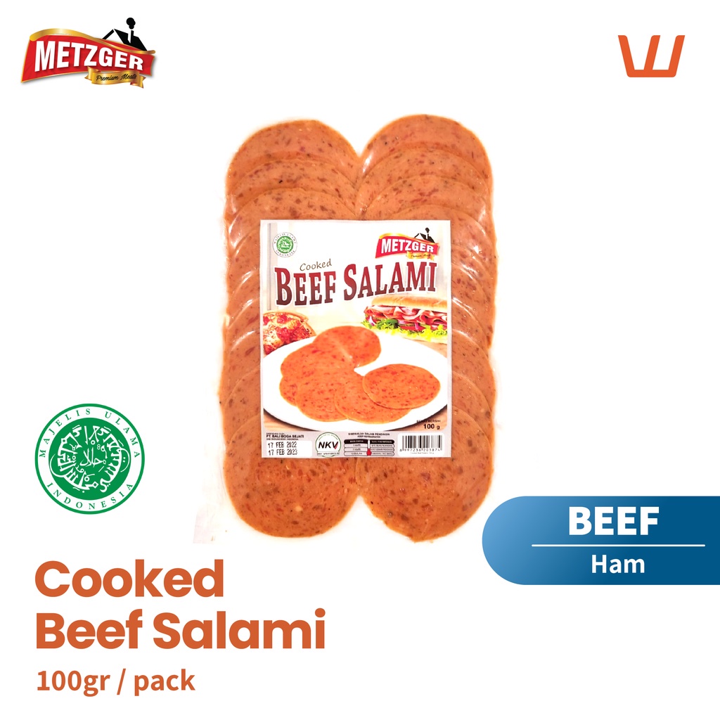 Jual Beef Salami 100gr Halal Metzger | Shopee Indonesia