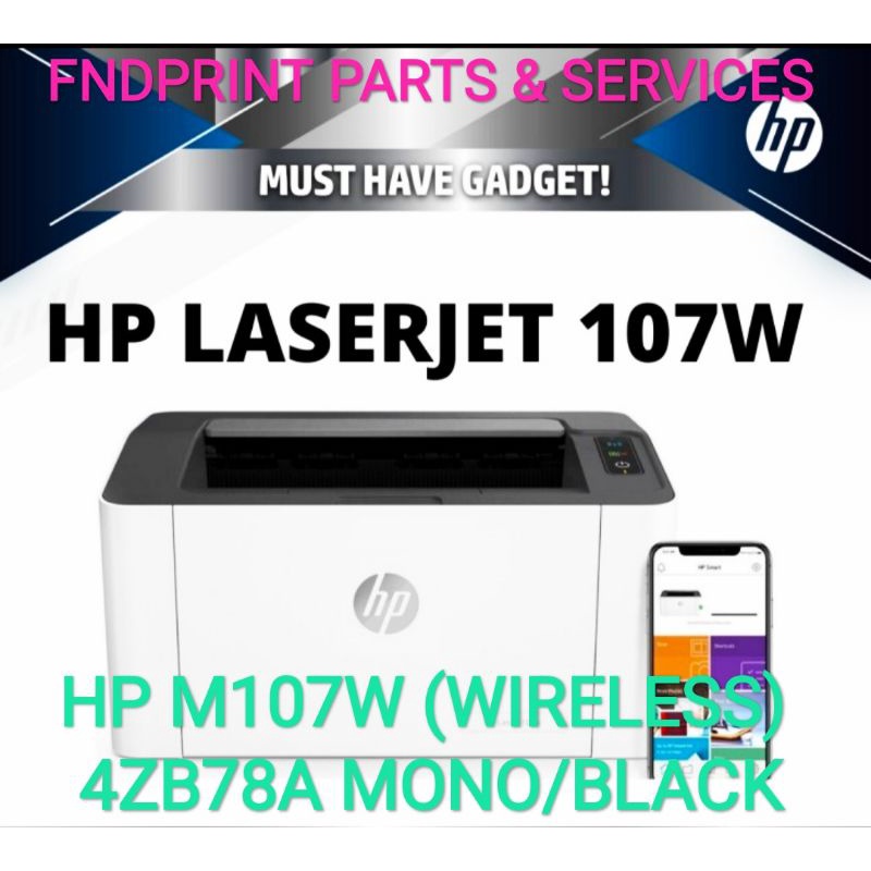 Jual Printer HP LaserJet LJ M107W WIRELESS BLACK MONO 4ZB78A | Shopee ...