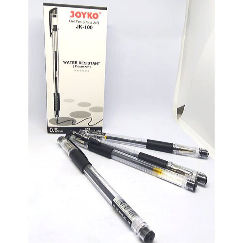 Jual Ballpoint-PULPEN - PENA - BOLPEN JOYKO JK-100 HITAM MURAH GEL PEN | Shopee Indonesia