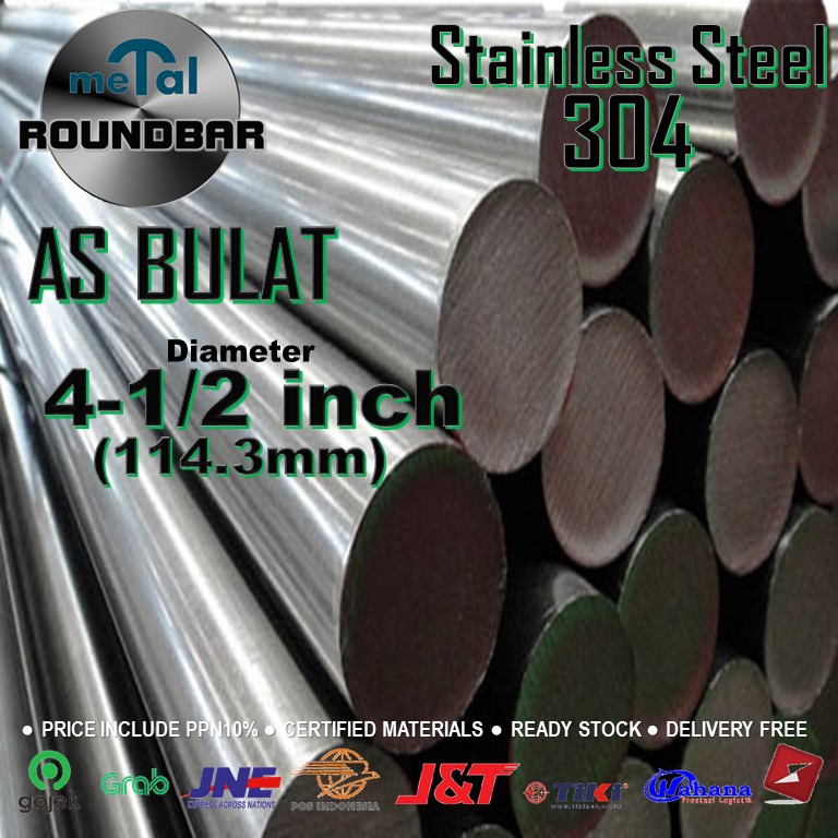 Jual AS BULAT SHAFT ROUND BAR STAINLESS SUS SS304 ASTM CF8 DIA 4-1/2 ...