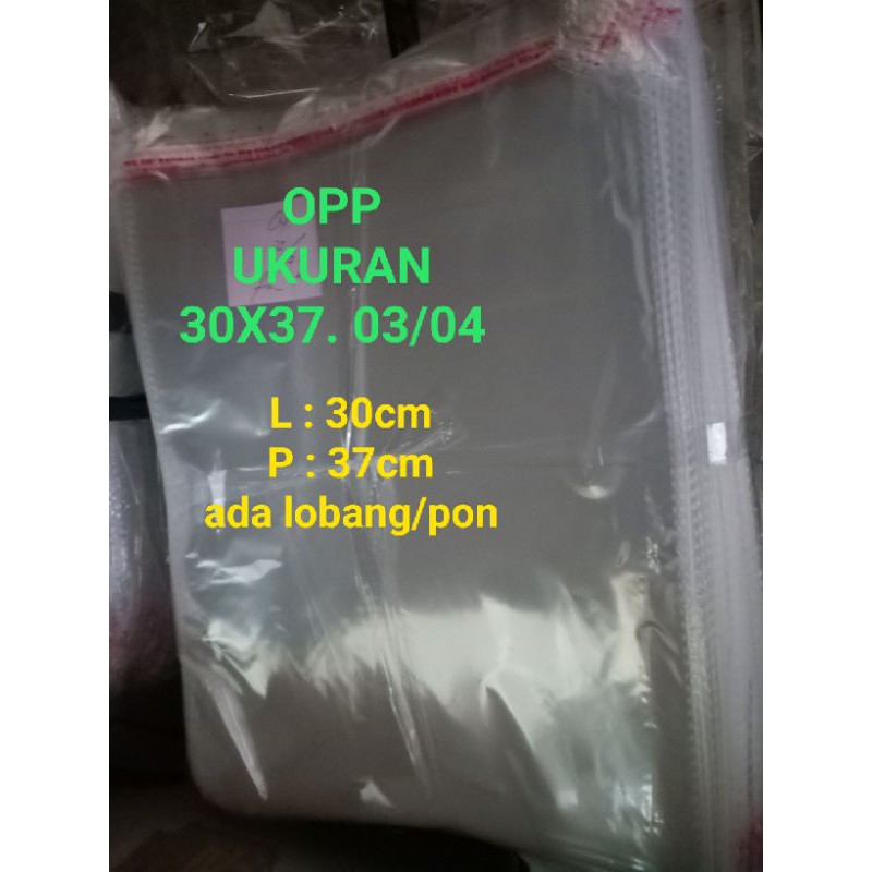Jual ( COD ) PLASTIK OPP UKURAN 30X37 03/04 PON(500Lembar) | Shopee ...