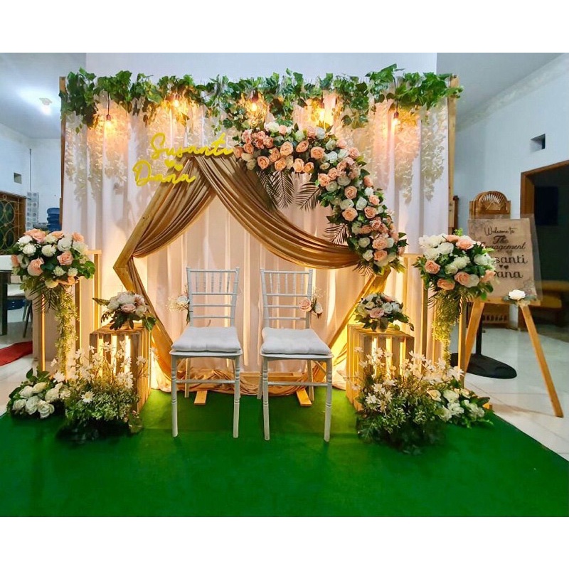 Jual Backdrop Dekorasi Backdrop photo booth Lamaran Akad nikah khitbah ...