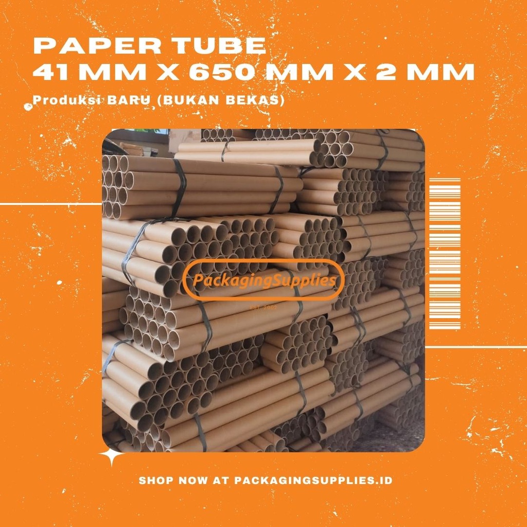 Jual (BARU) PAPER TUBE 41 X 650 X 2 MM SELONGSONG KERTAS / PIPA TUBE ...
